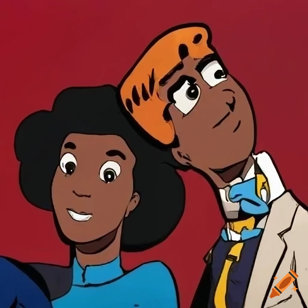 Archie comics inspired illustration featuring black characters