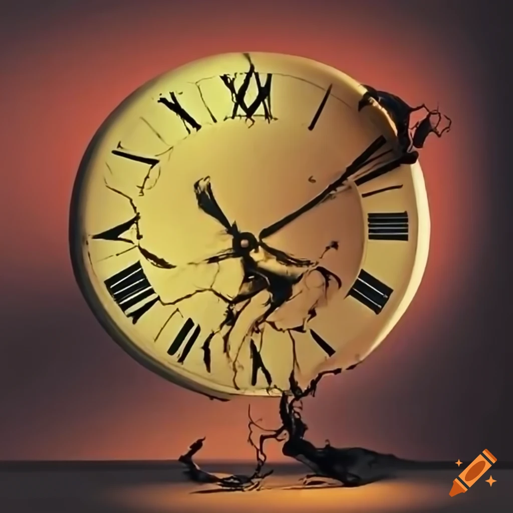 Salvador dali cracked clock