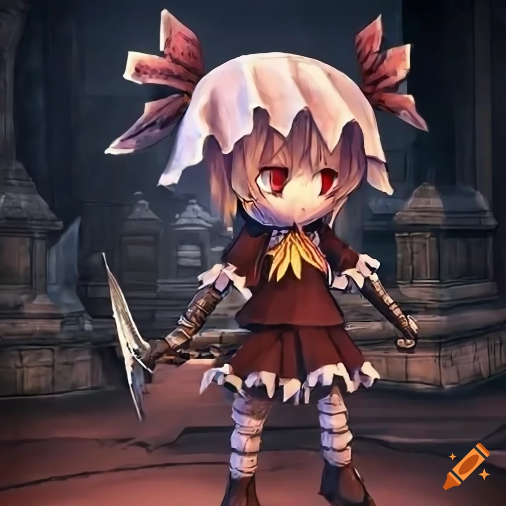 Flandre scarle in dark souls armor on Craiyon