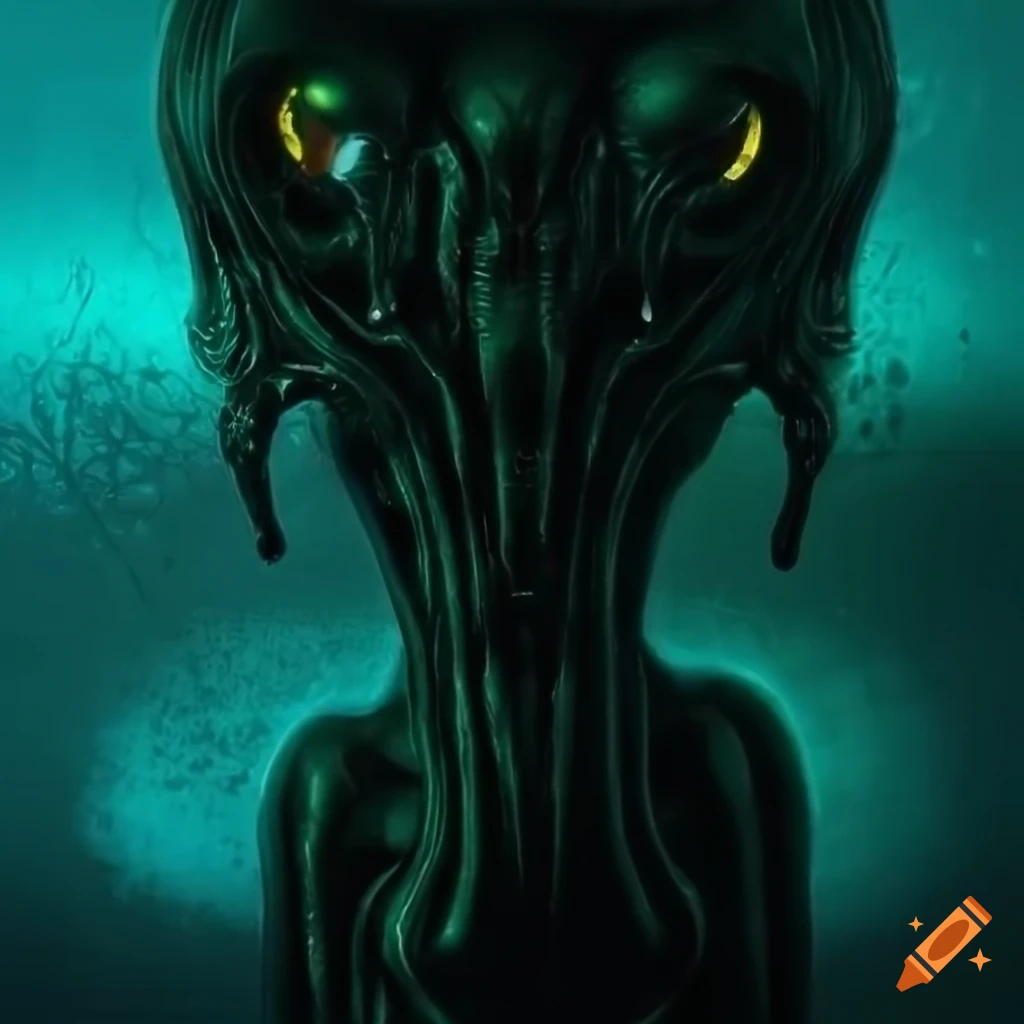 Creepy alien game with slimy tiles