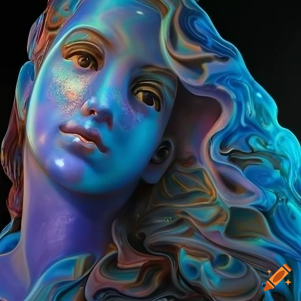 Sculpture with intricate details and vibrant colors on Craiyon