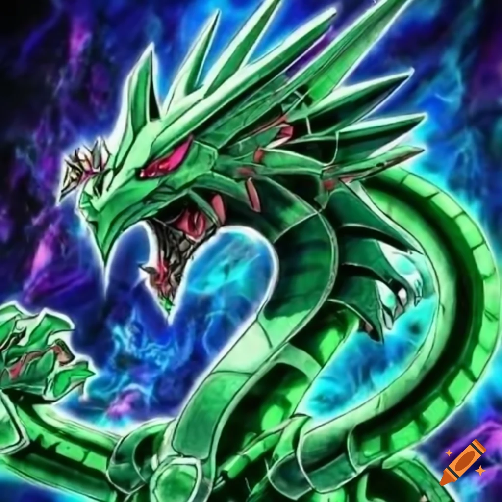 Aztec jade dragon card art on Craiyon