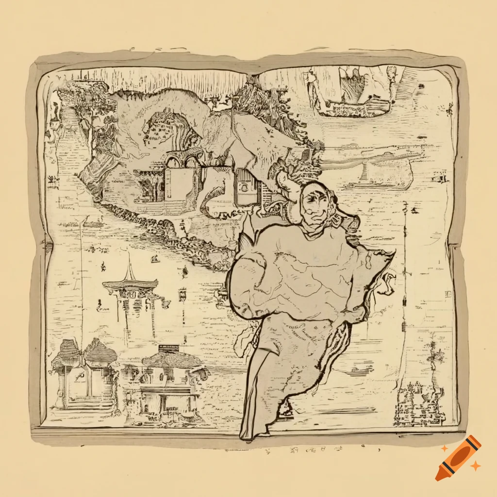 Illustration of Captain Cook's three voyages and cultural exchange on ...