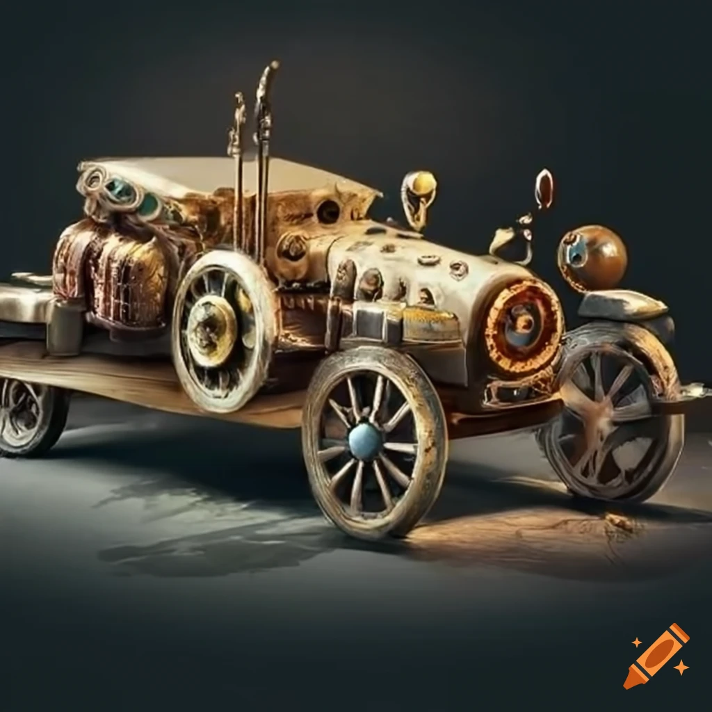 Steampunk-inspired car