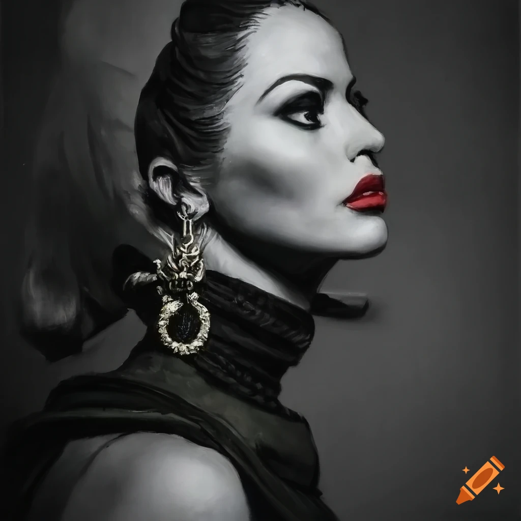 Detailed painting of a female priestess