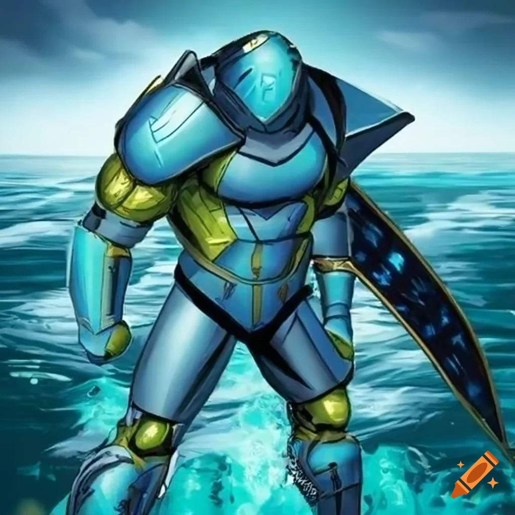 Realistic comic book style illustration of Hydron, a water-powered hero ...