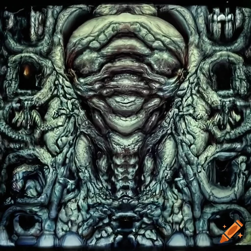 Creepy alien world in a 2D Metroid-like game on Craiyon