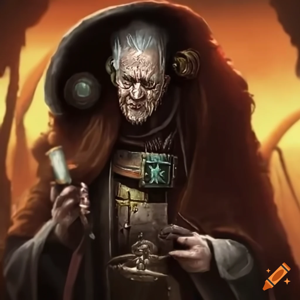 David lynch portrayed as a psyker in warhammer 40k on Craiyon