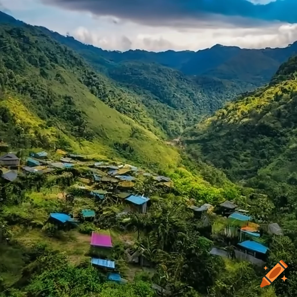 Solarpunk village in the philippines on Craiyon