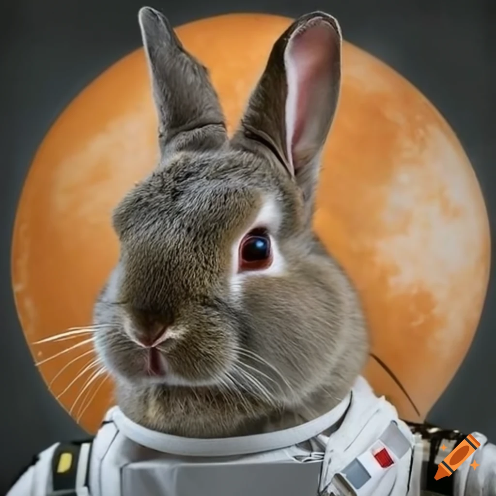Rabbit in a space suit