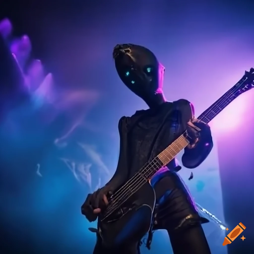 Energetic pop punk band in alien costumes