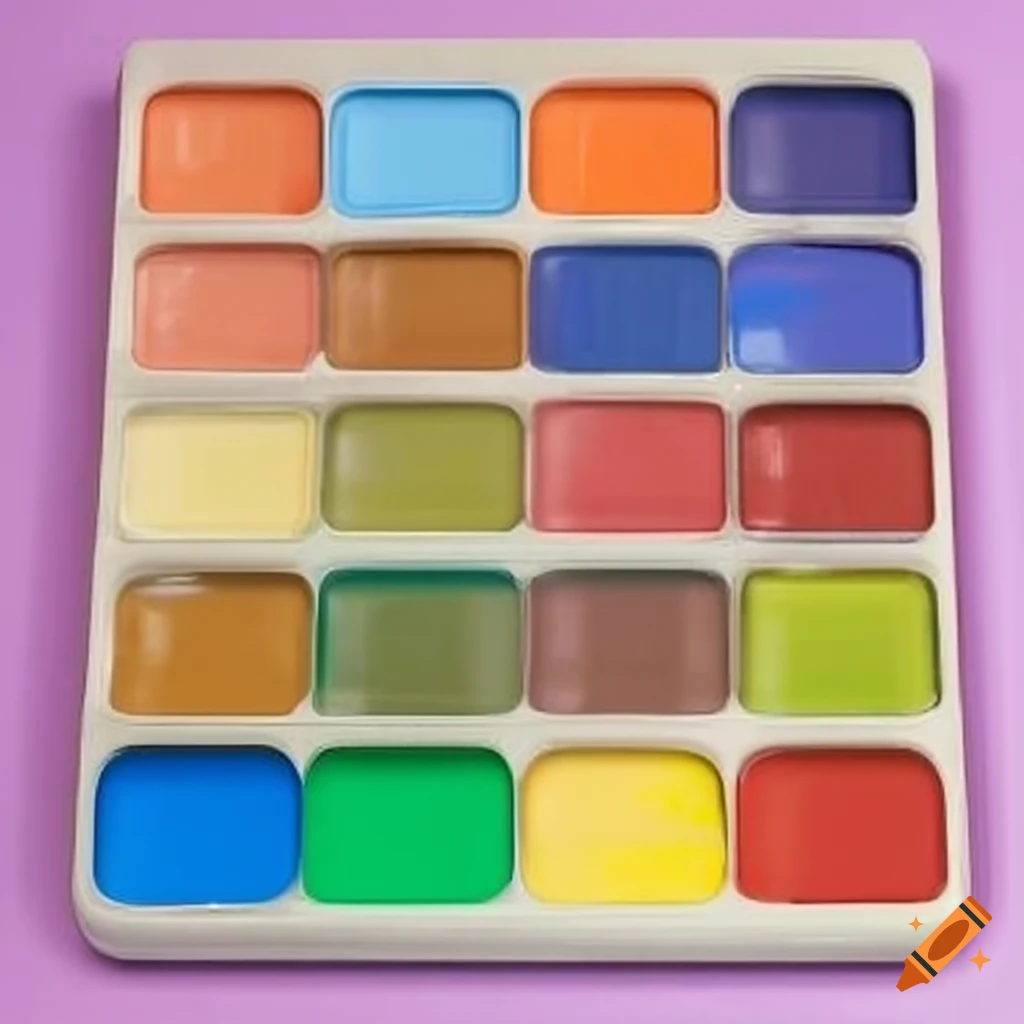 Colorful paint palette