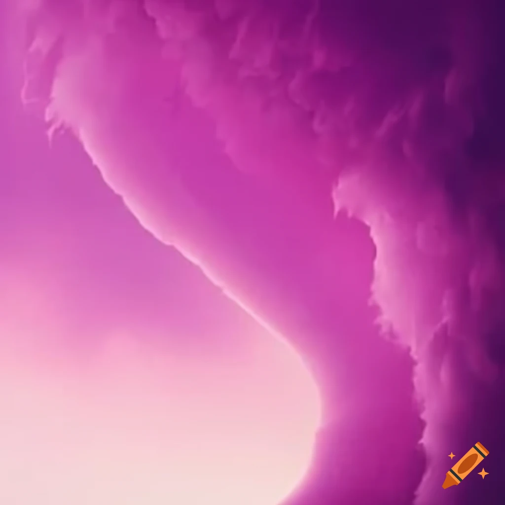 Image of a tornado swirling with pink wind on Craiyon