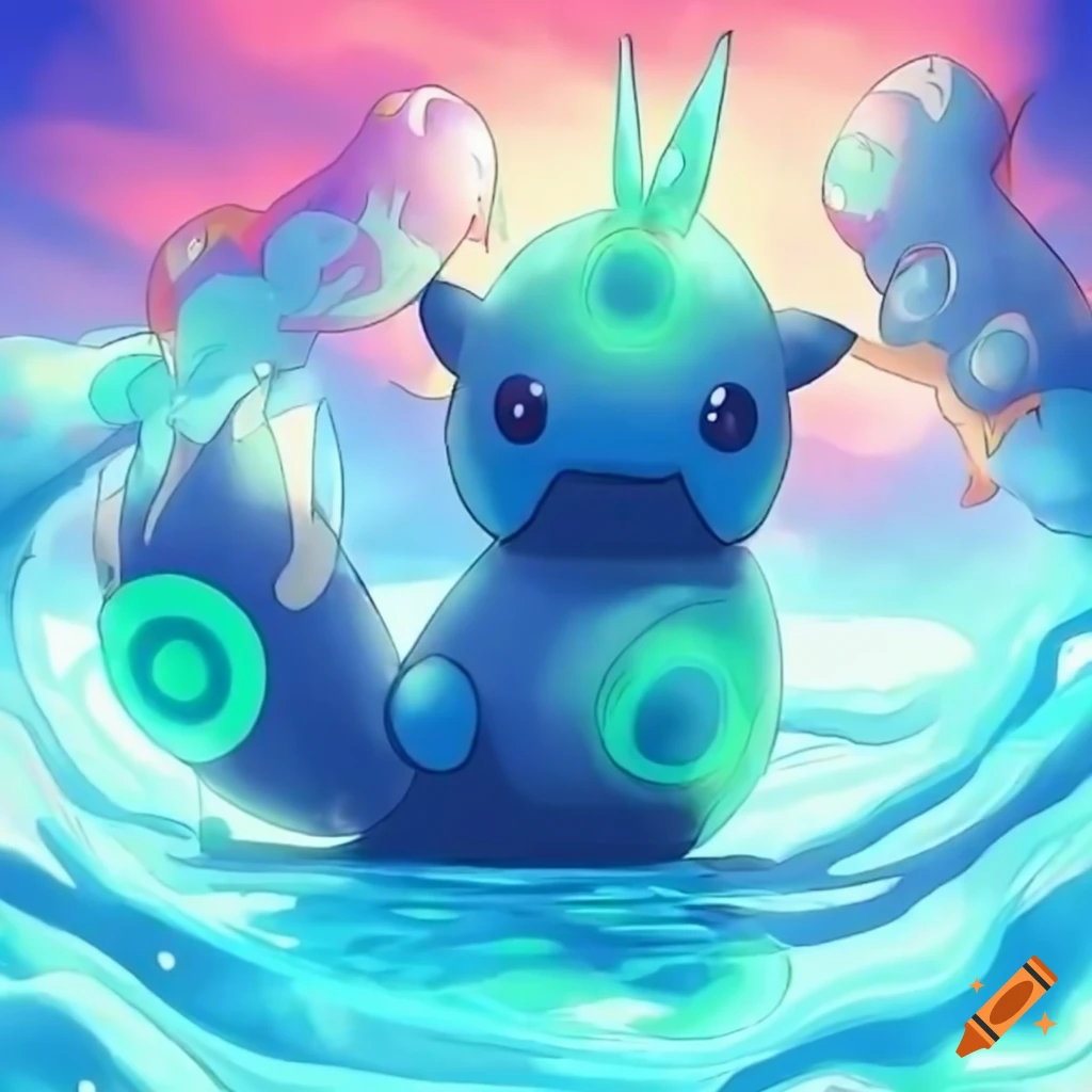 Hydrogen pokemon illustration on Craiyon