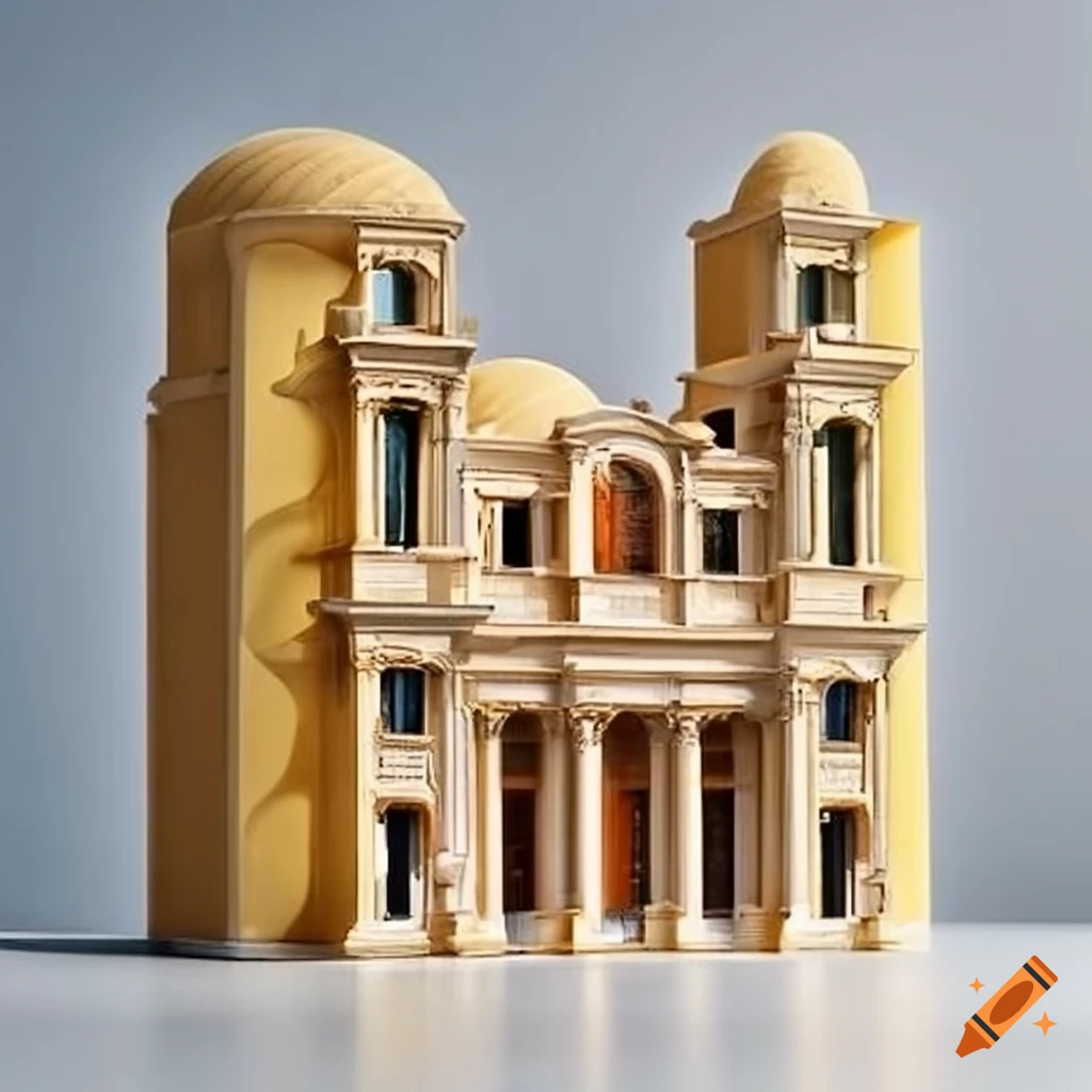 Pasta art of italian buildings