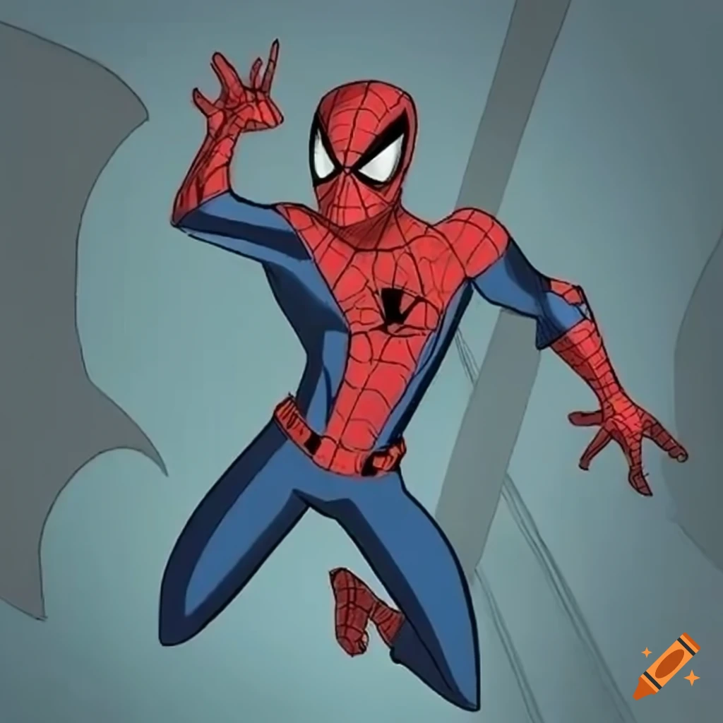 Spiderman portrayed in batman the brave and the bold style