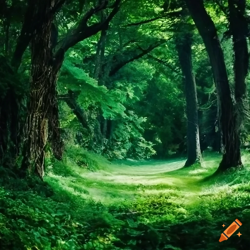 Transparent png image of a forest on Craiyon