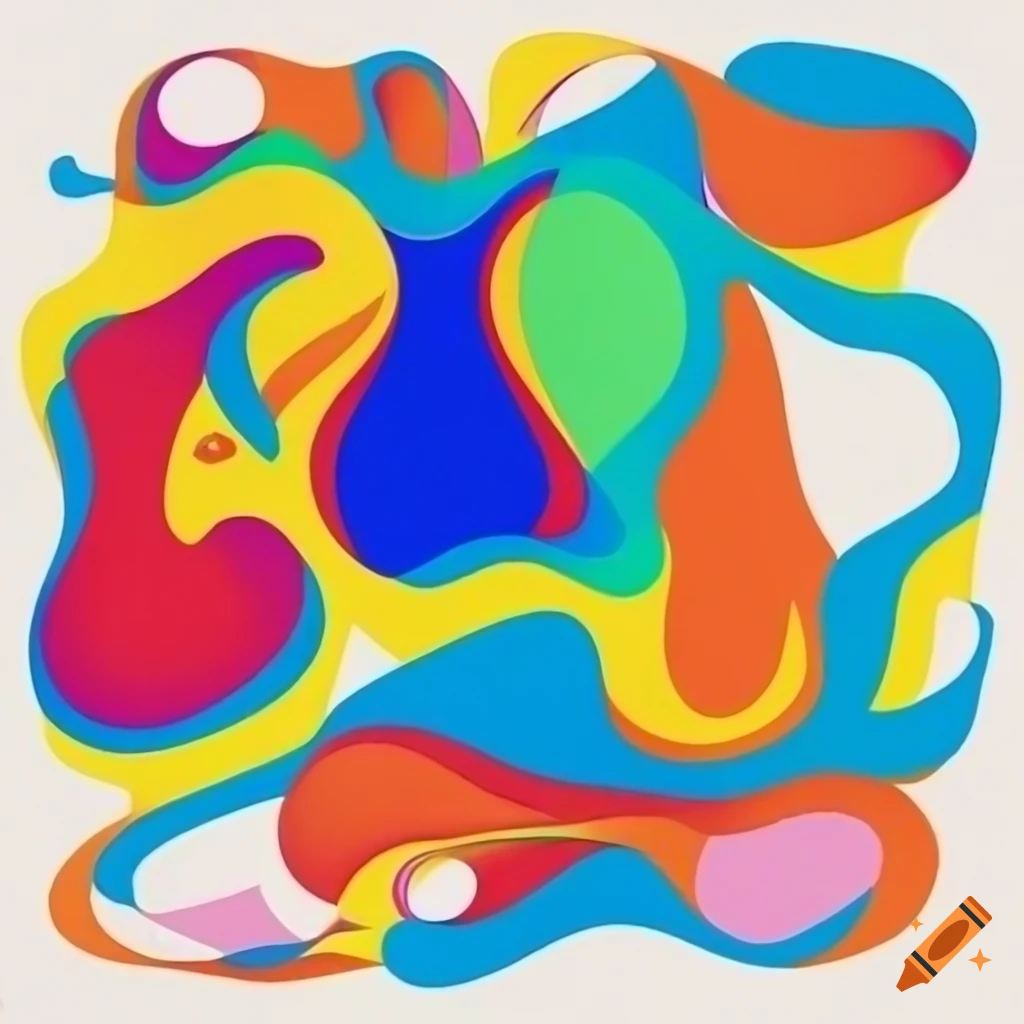 Abstract art depicting various geometric shapes on Craiyon