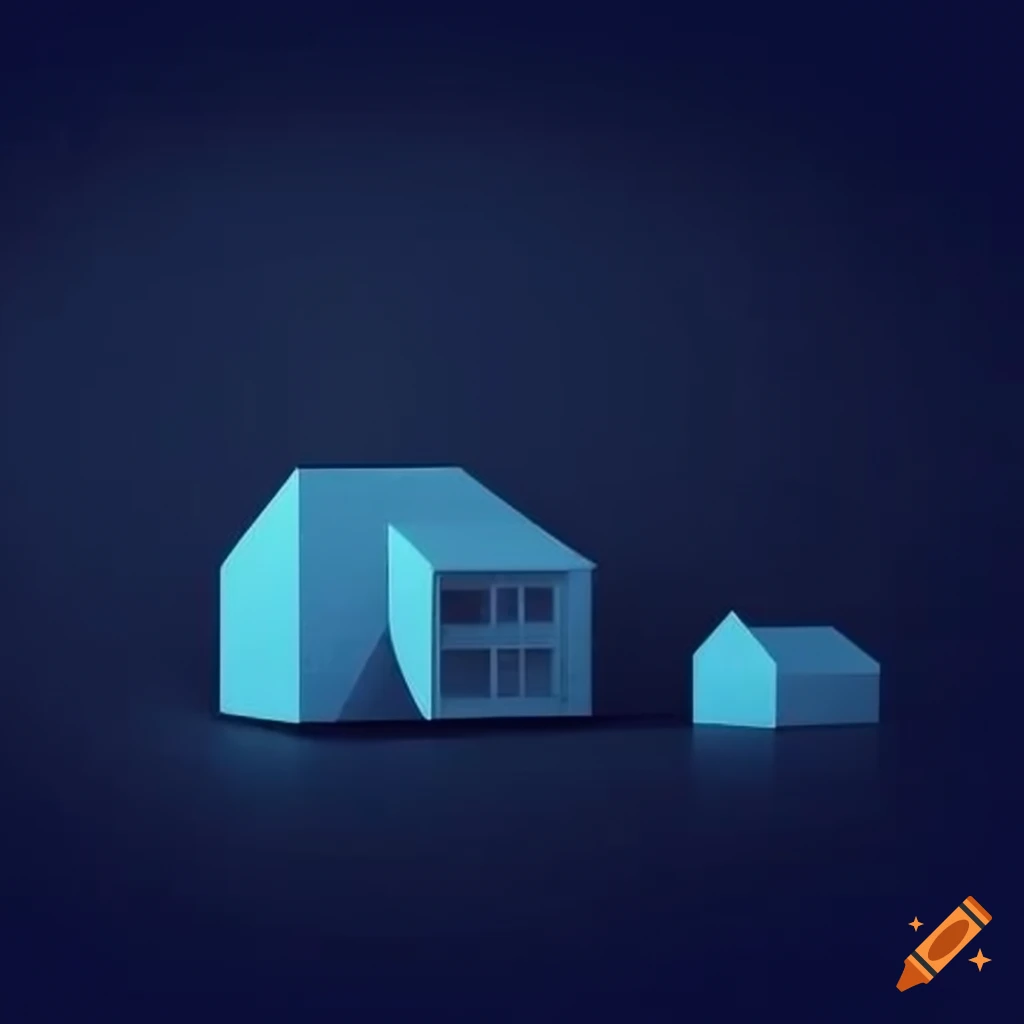 Abstract geometric house shapes