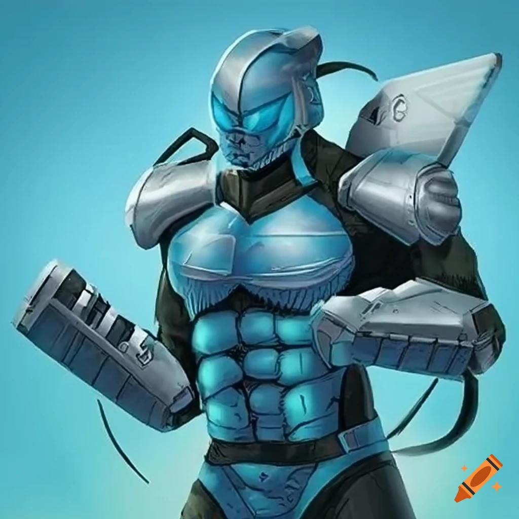 Realistic comic book style of Hydron, a water-powered hero on Craiyon