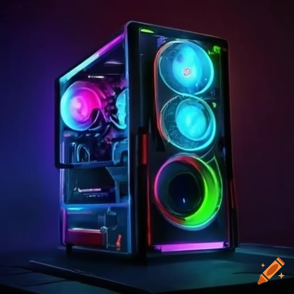 Pc gaming setup on Craiyon