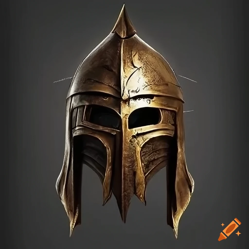 Mythic medieval fantasy helm on Craiyon