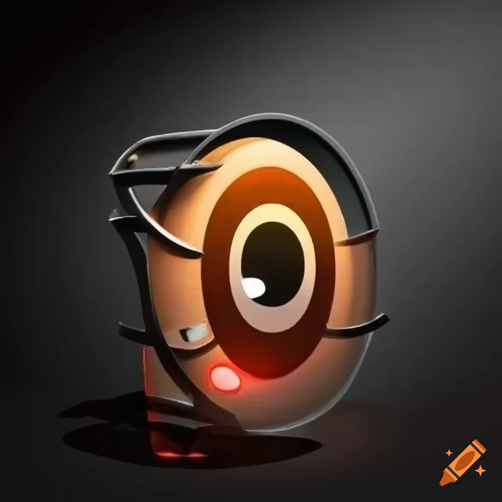 Logo of a bin with film reels for eyes on Craiyon