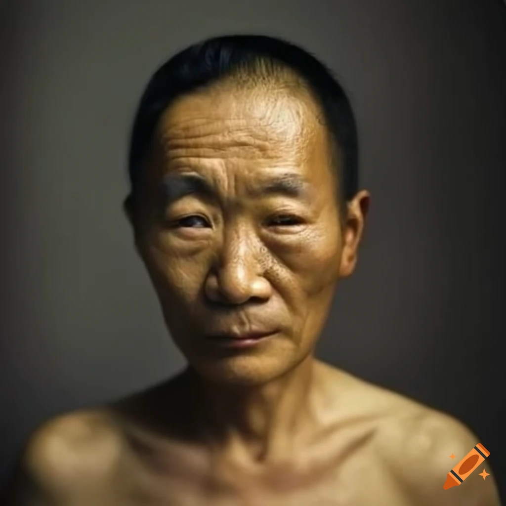 Portrait of a chinese man in his 40s with incredible detail