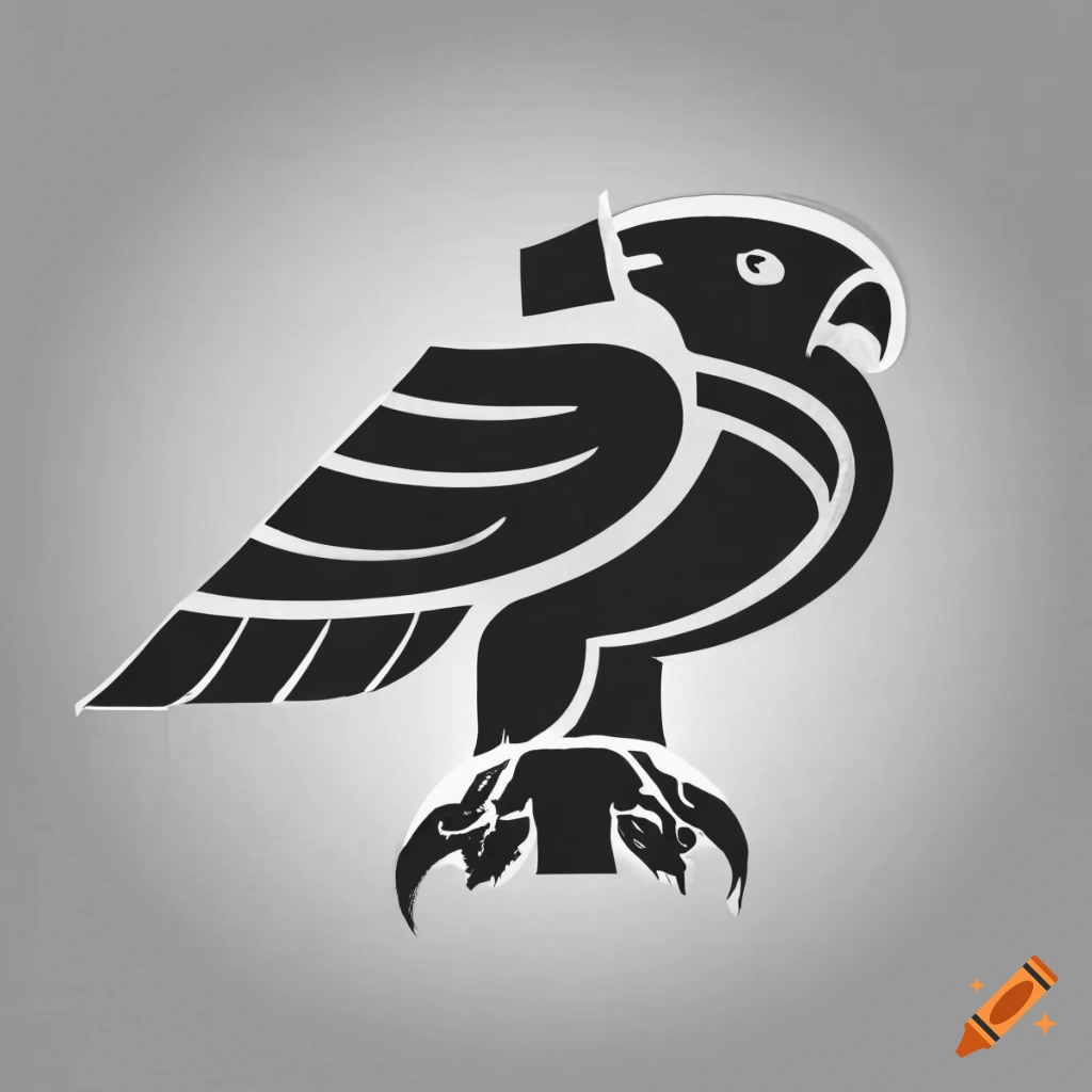 Black hawk logo for t-shirt on Craiyon