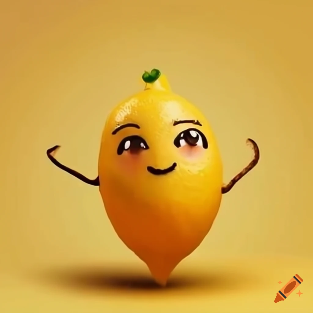 Adorable lemon family holding hands on Craiyon