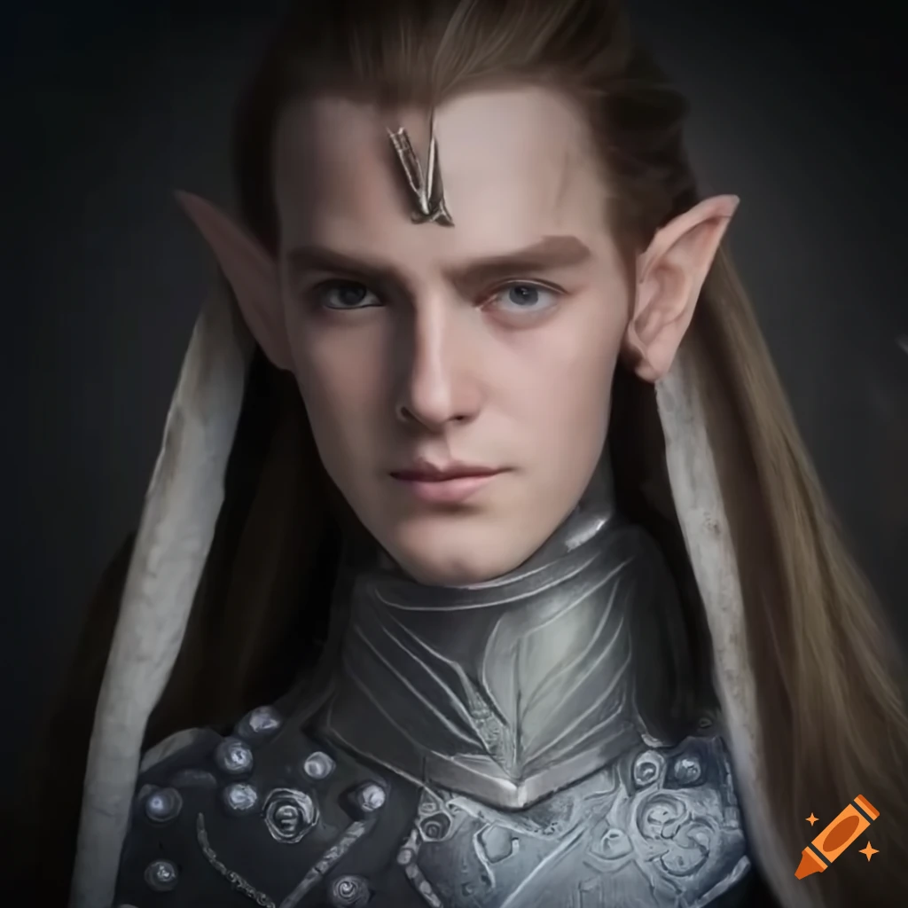 Model sheet of a male elf warrior on Craiyon