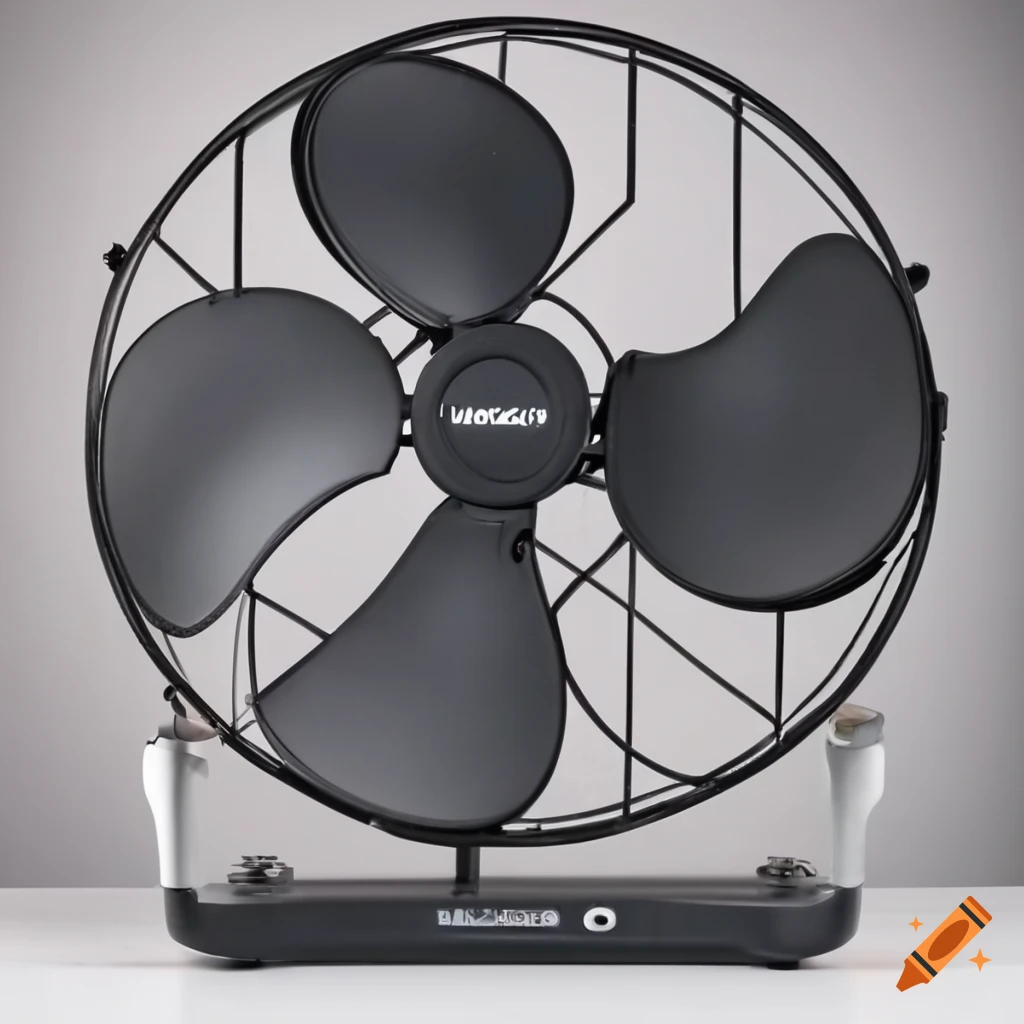 Electric fan with built-in router and antennas on Craiyon