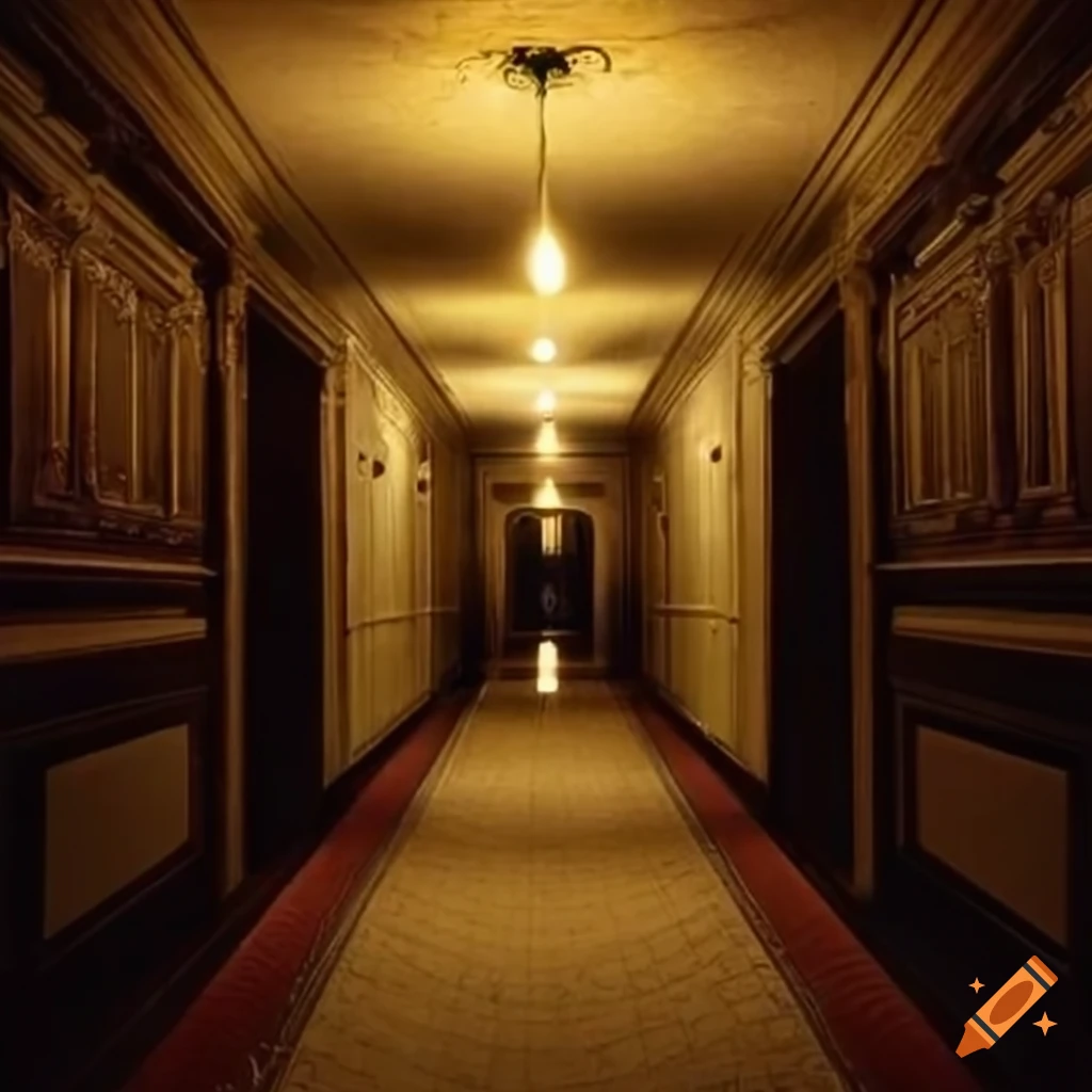 Image of a haunted hotel corridor with room number 203