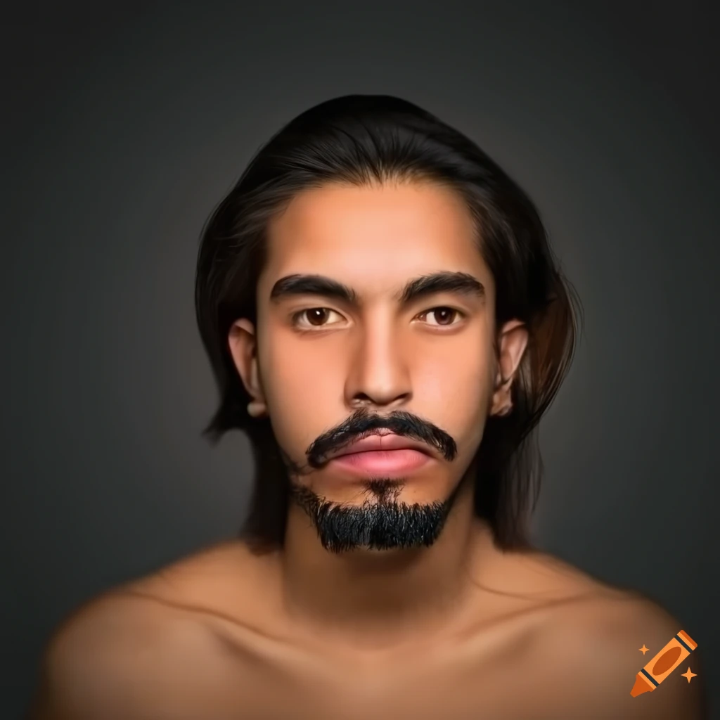 Portrait of a young mexican man with unique features on Craiyon