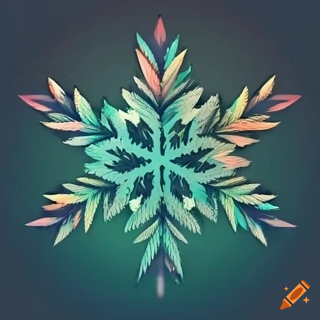 Logo with snowflake and cannabis element