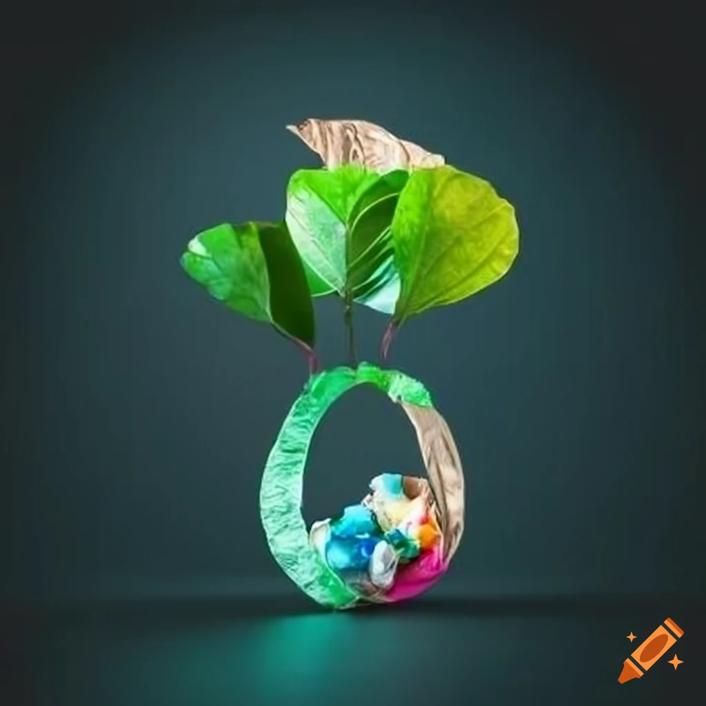 Sculpture made of recycled materials on Craiyon