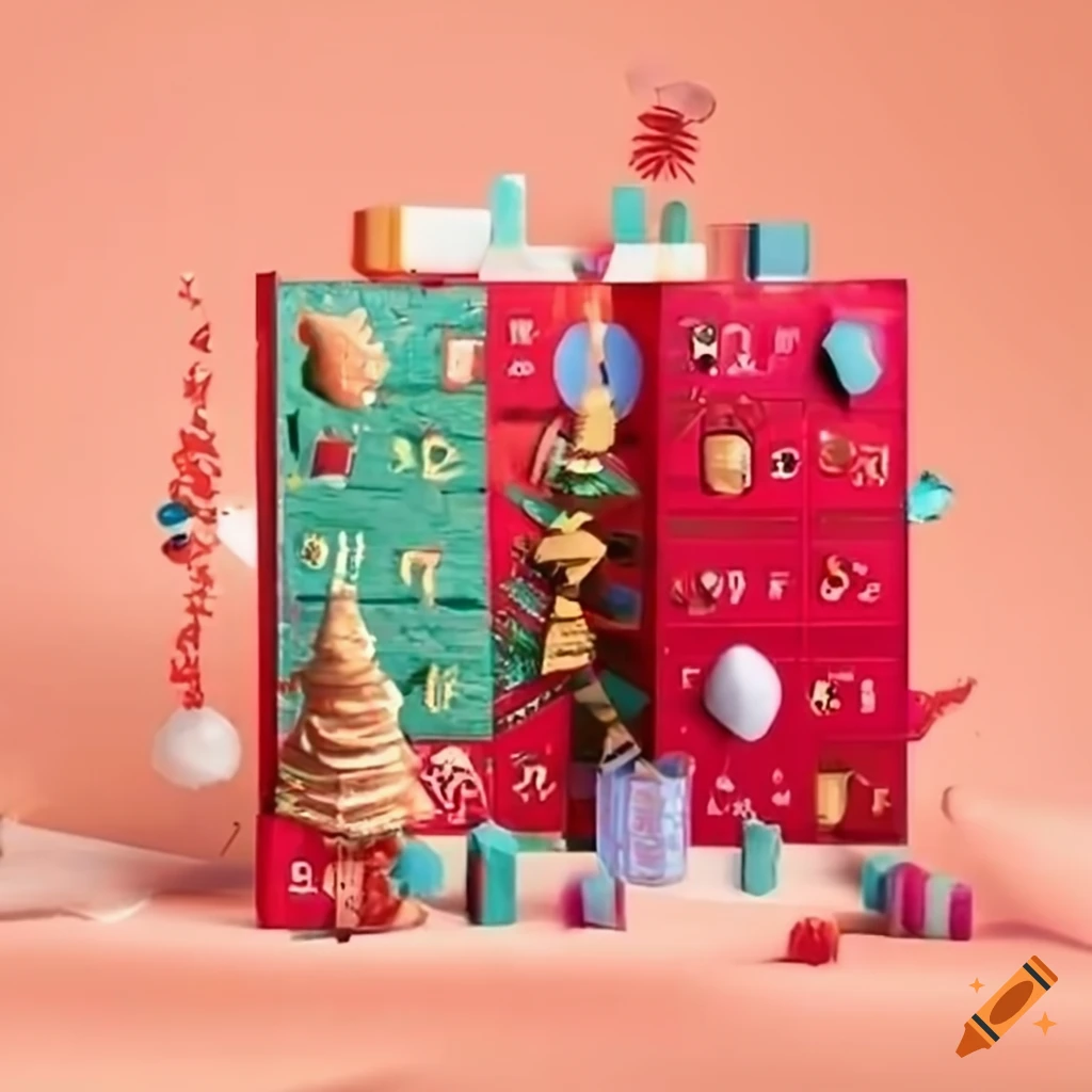 Festive advent calendar on Craiyon
