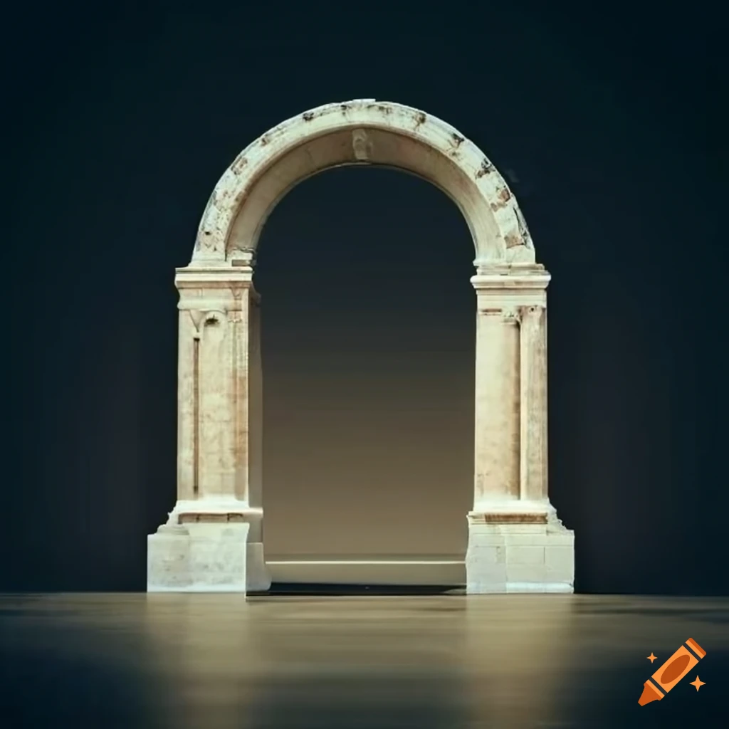 Image of a stone archway portal in a government facility on Craiyon