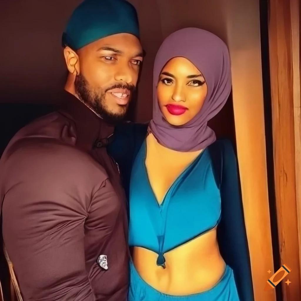 Stylish african-arabian model in hijab taking a selfie on Craiyon
