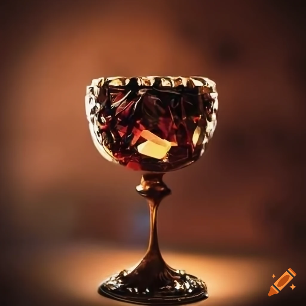 Luxurious goblet filled with figs