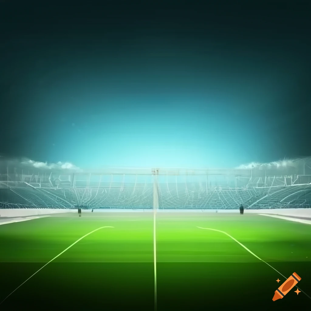 2d artwork of a soccer stadium with cheering fans