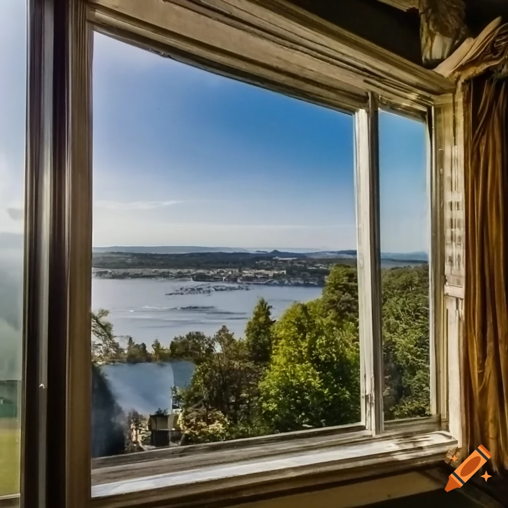 Scenic view from a window on Craiyon