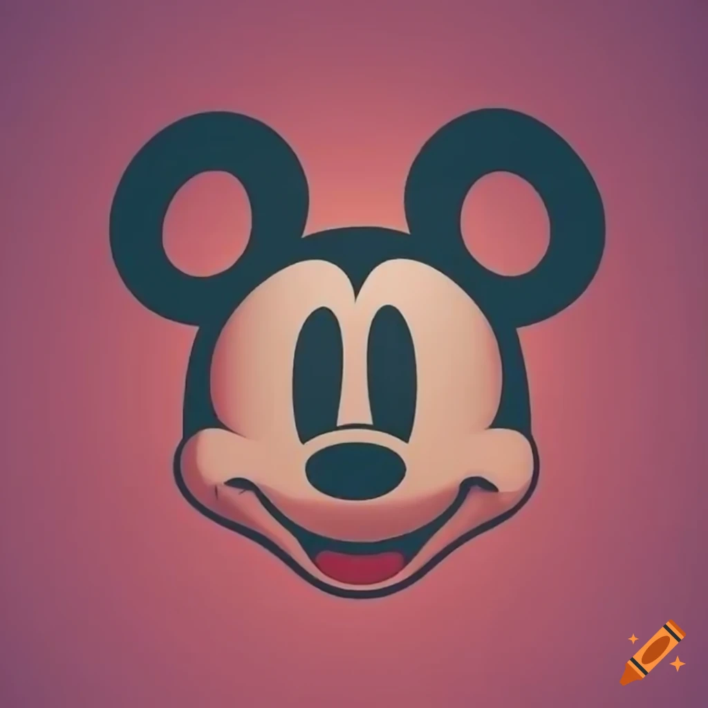 Muscular mickey mouse logo on Craiyon