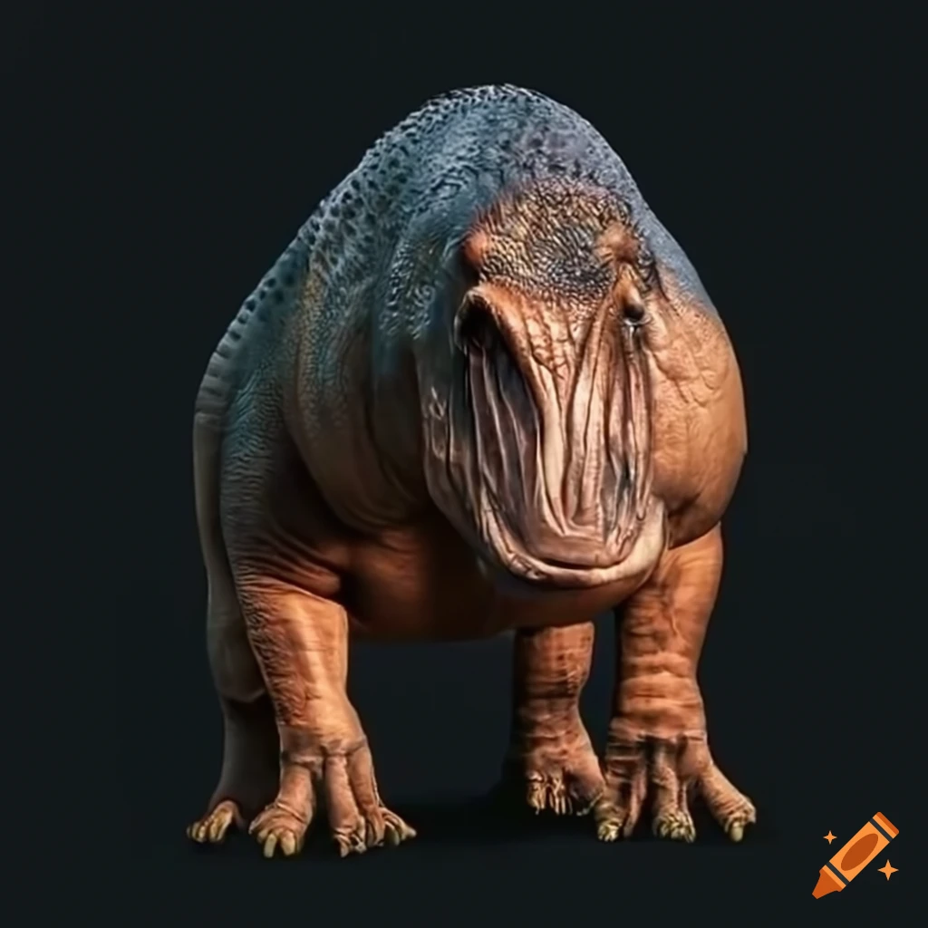 Illustration of a giant herbivorous dinosaur on Craiyon