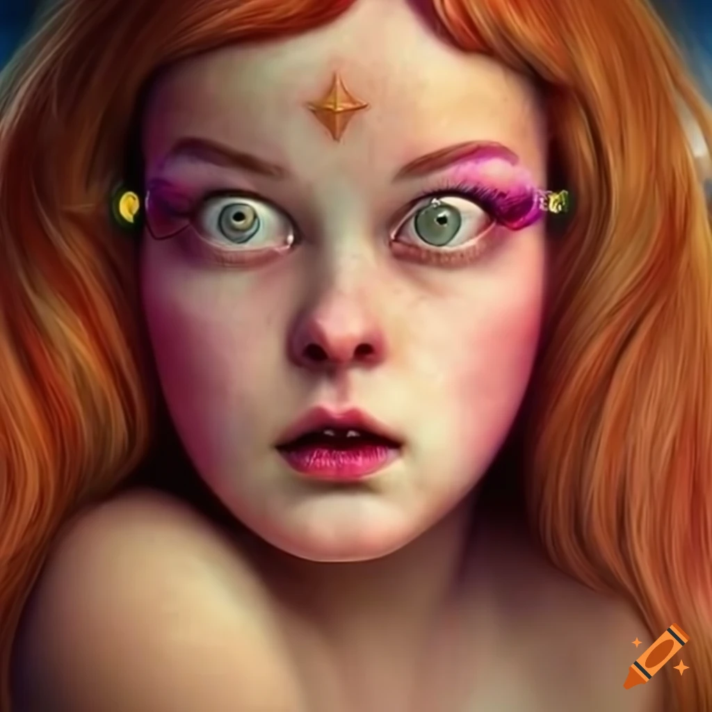 Photorealistic depiction of mabel pines as the goddess venus