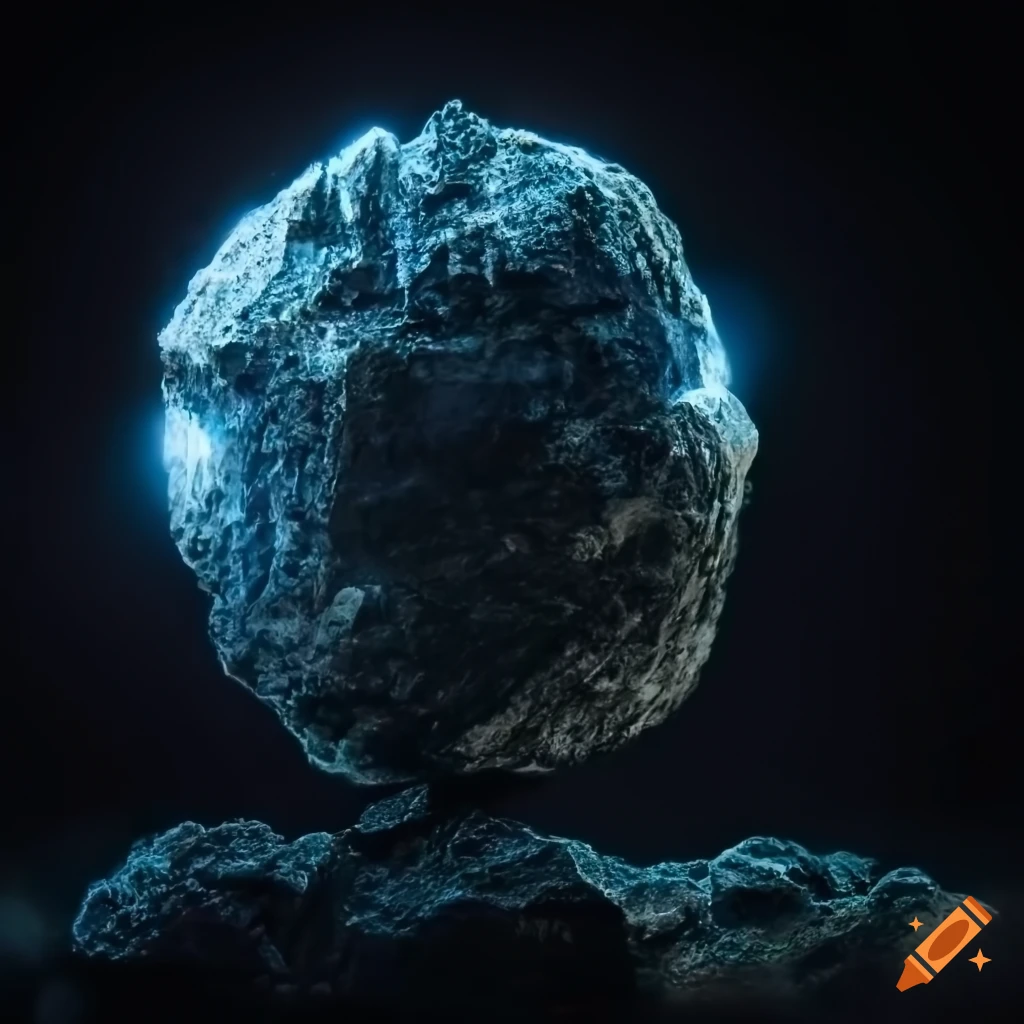 Illustration of an asteroid mining base