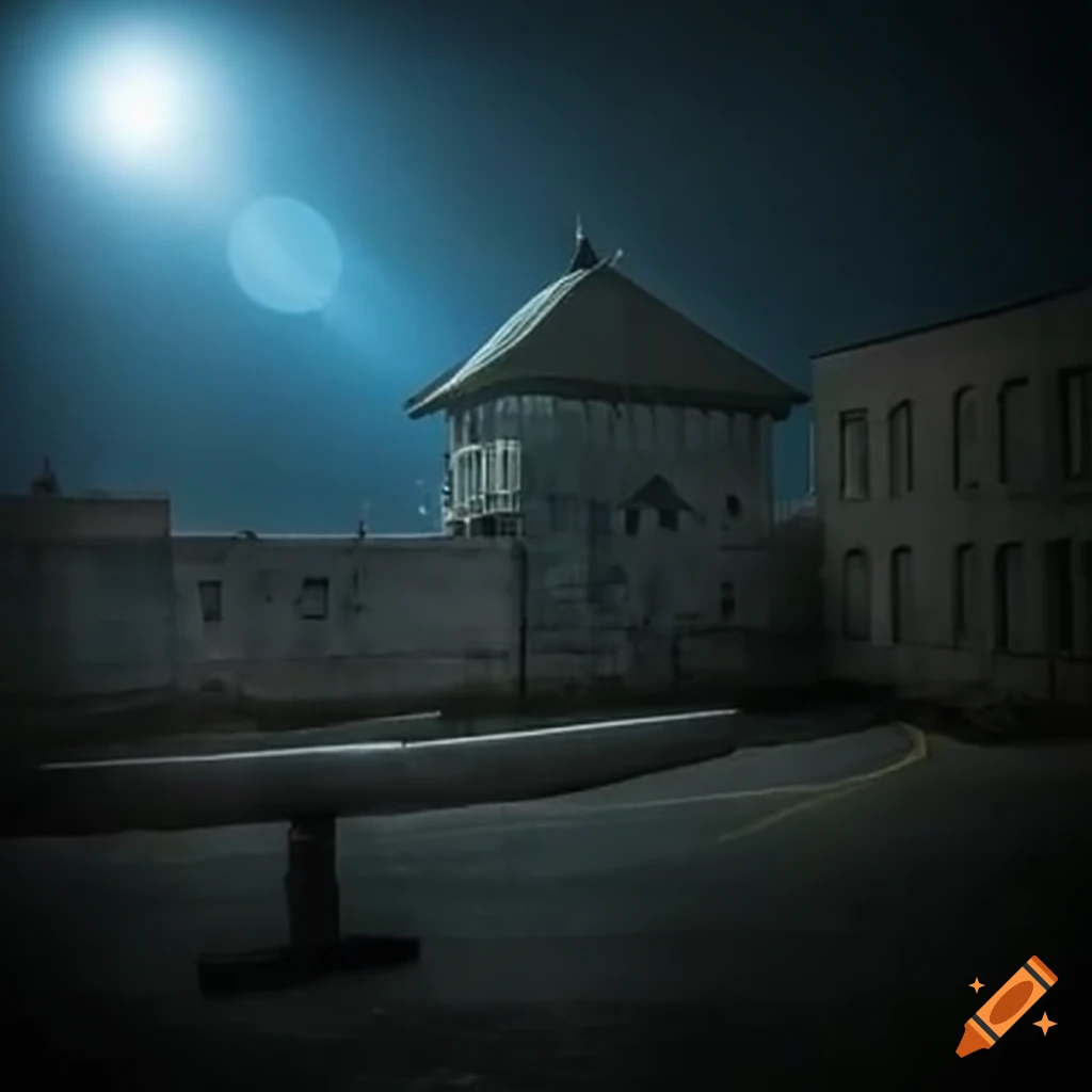 Impressive military base with high walls on Craiyon