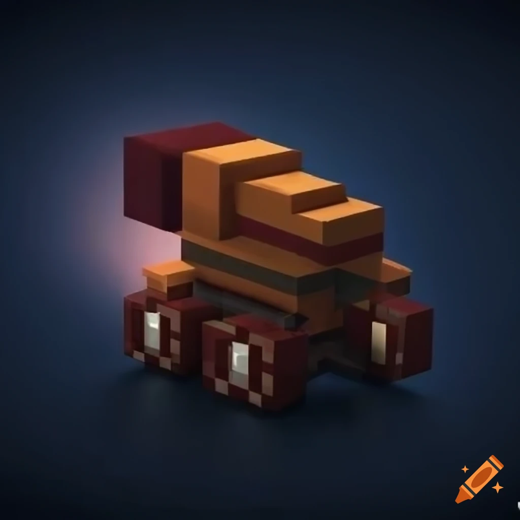 Rendered image of Redstone Rover in Minecraft scenery on Craiyon
