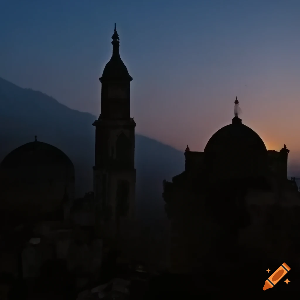 Sacred image of bethlehem at dawn