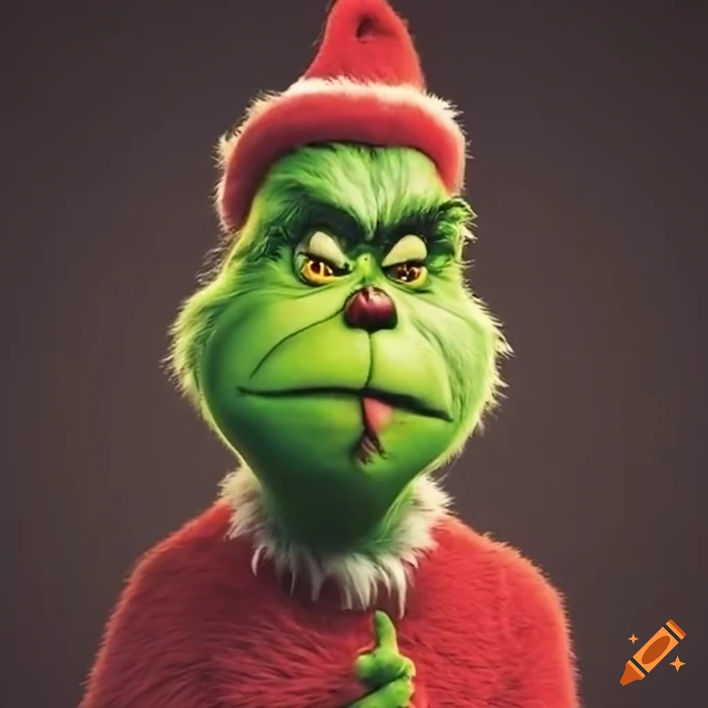 Grinch giving a nasty face on Craiyon